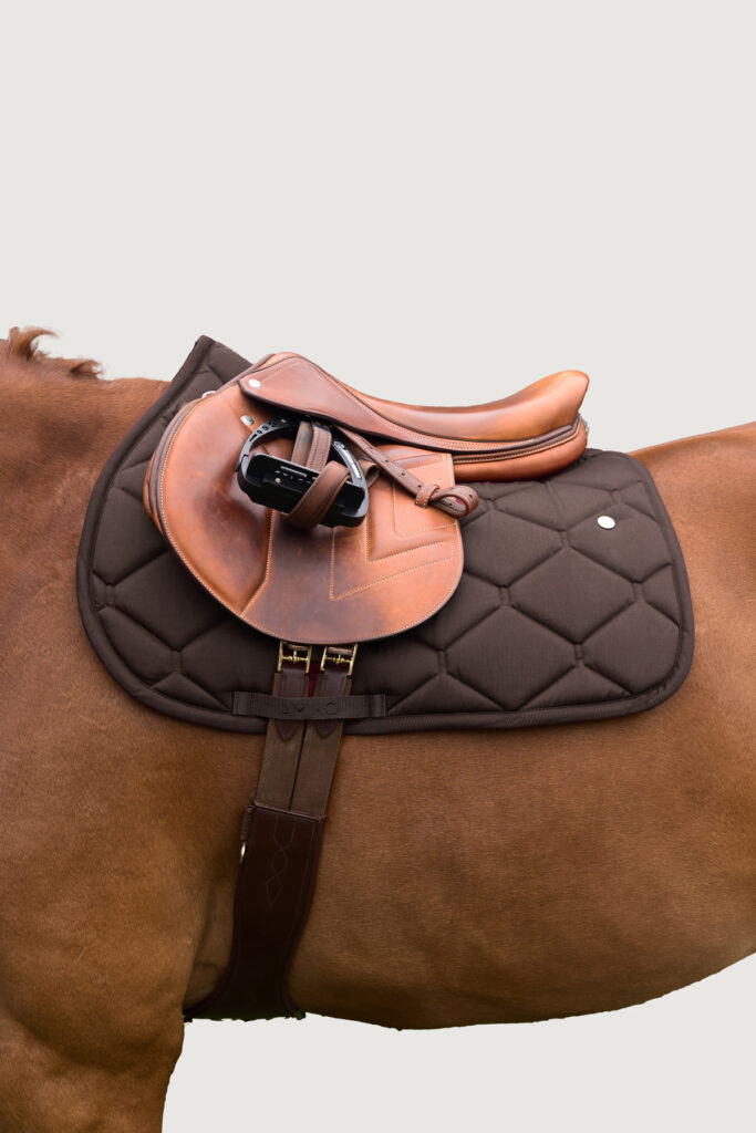 Amiko Essential Jumping Saddle Pad, Chocolate Brown | Amiko & Friends