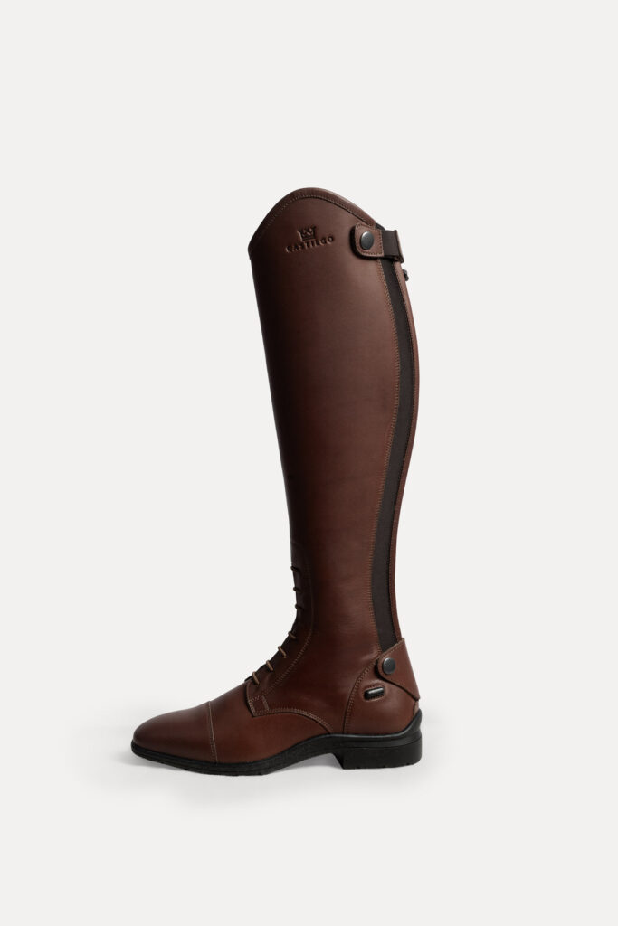 Castilgo Isaia Riding Boots With Lacing, Havana Brown | Amiko & Friends